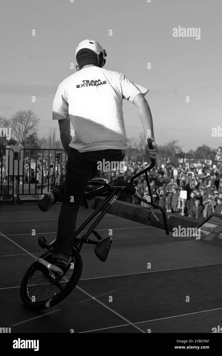 Matti Hemmings of Team Extreme performing flatland at Stanley Park ...