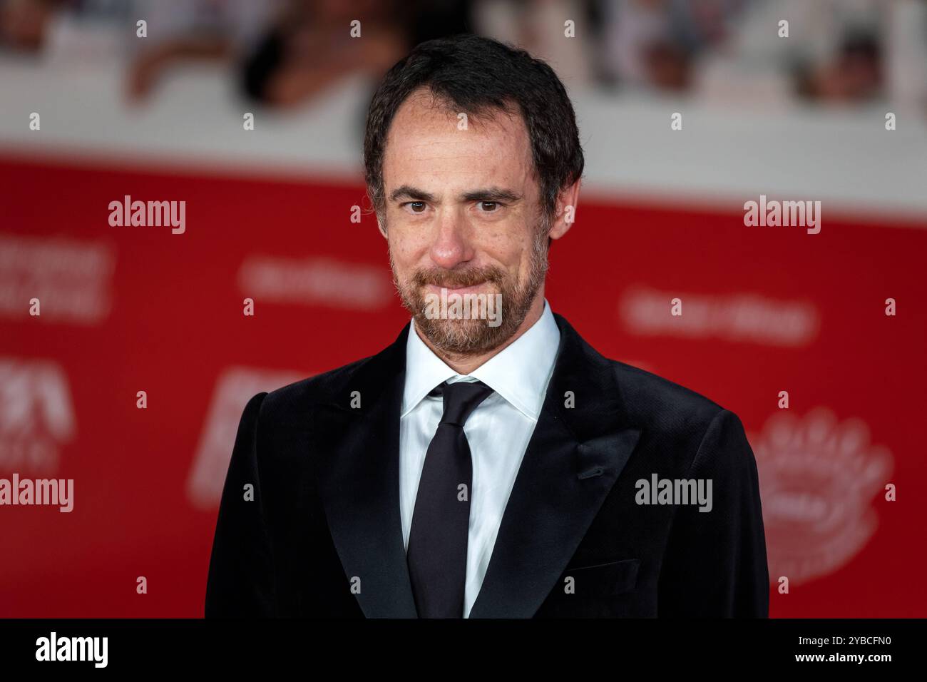 Elio Germano poses on the red carpet during the opening ceremony of the ...