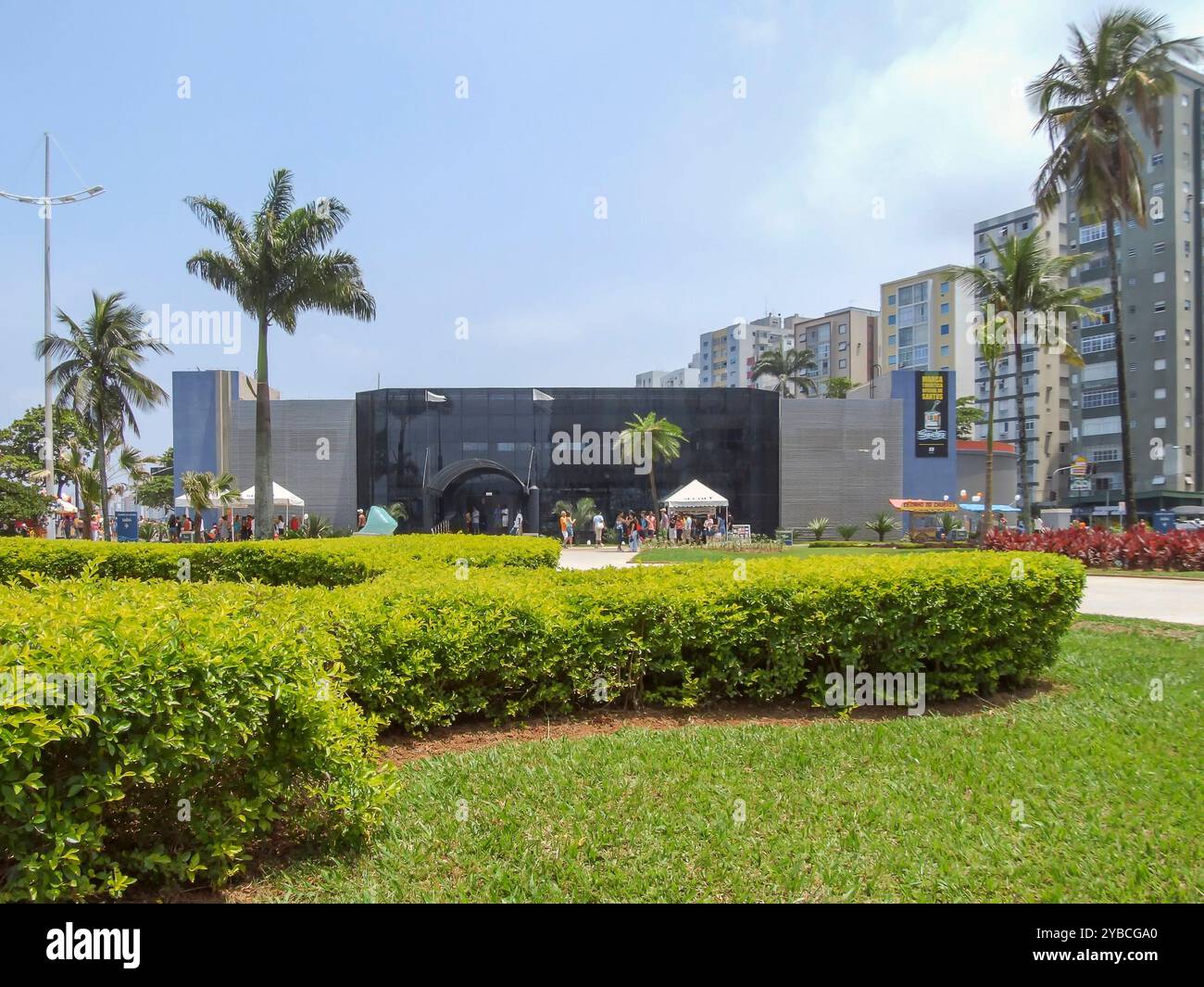 Santos city, Brazil. Councilman Luiz La Scala Square. Gardens ...