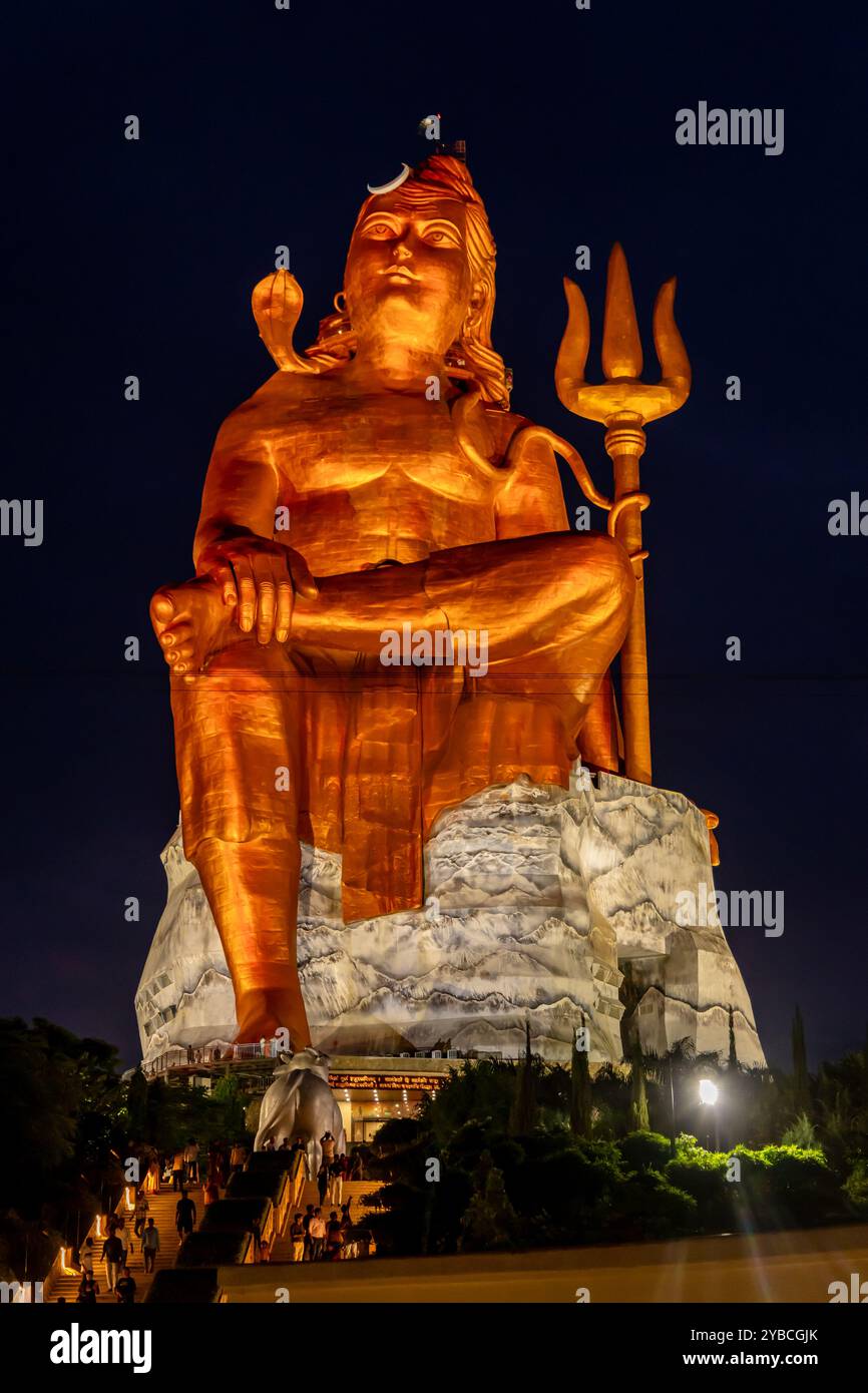 Isolated Statue of holy Hindu Lord Shiva in Meditation Posture with ...