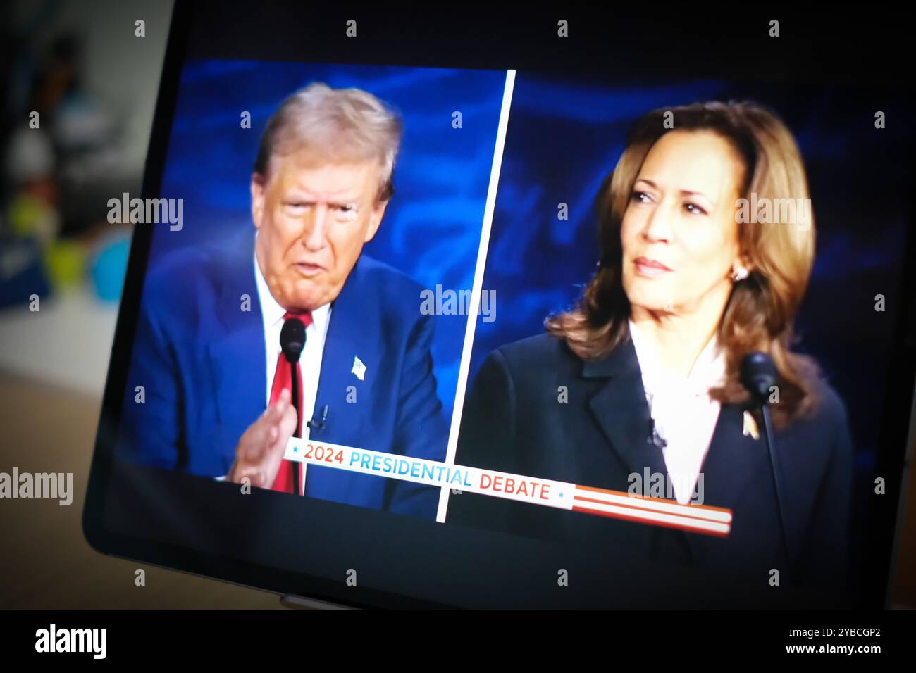 New York, USA - 11 Sept 2024 - Donald Trump and Kamala Harris in a ...