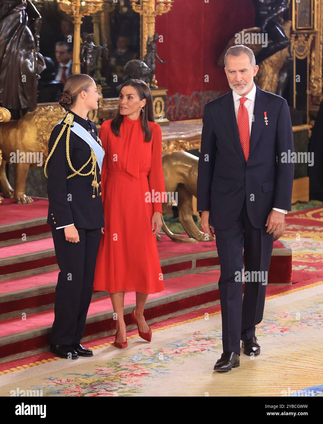Madrid, 12/10/2024. Their Majesties the King and Queen, Don Felipe and ...