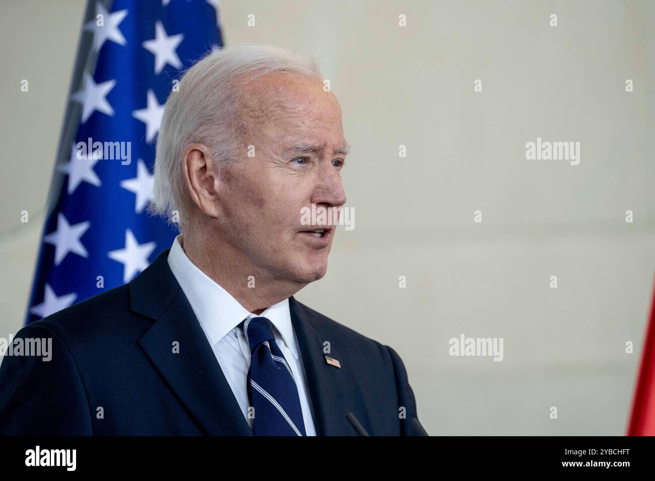 Press statements with the American President, JOE BIDEN and the German ...