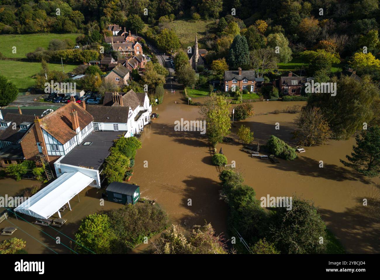 Knightwick, Worcestershire 18th October, 2024. The small hamlet of ...