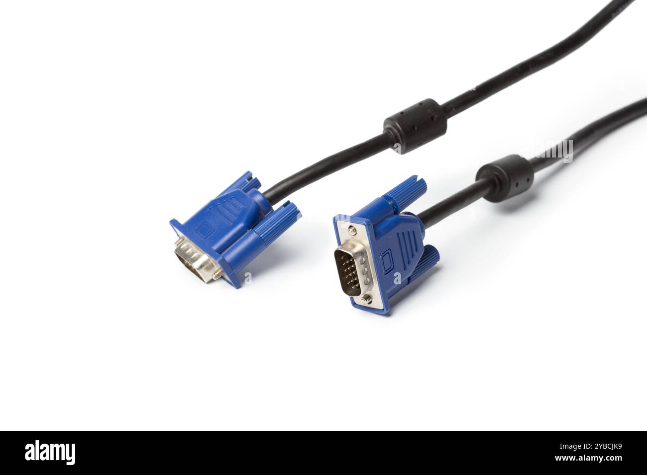 VGA tech pc input cable connector isolated on white background Stock ...