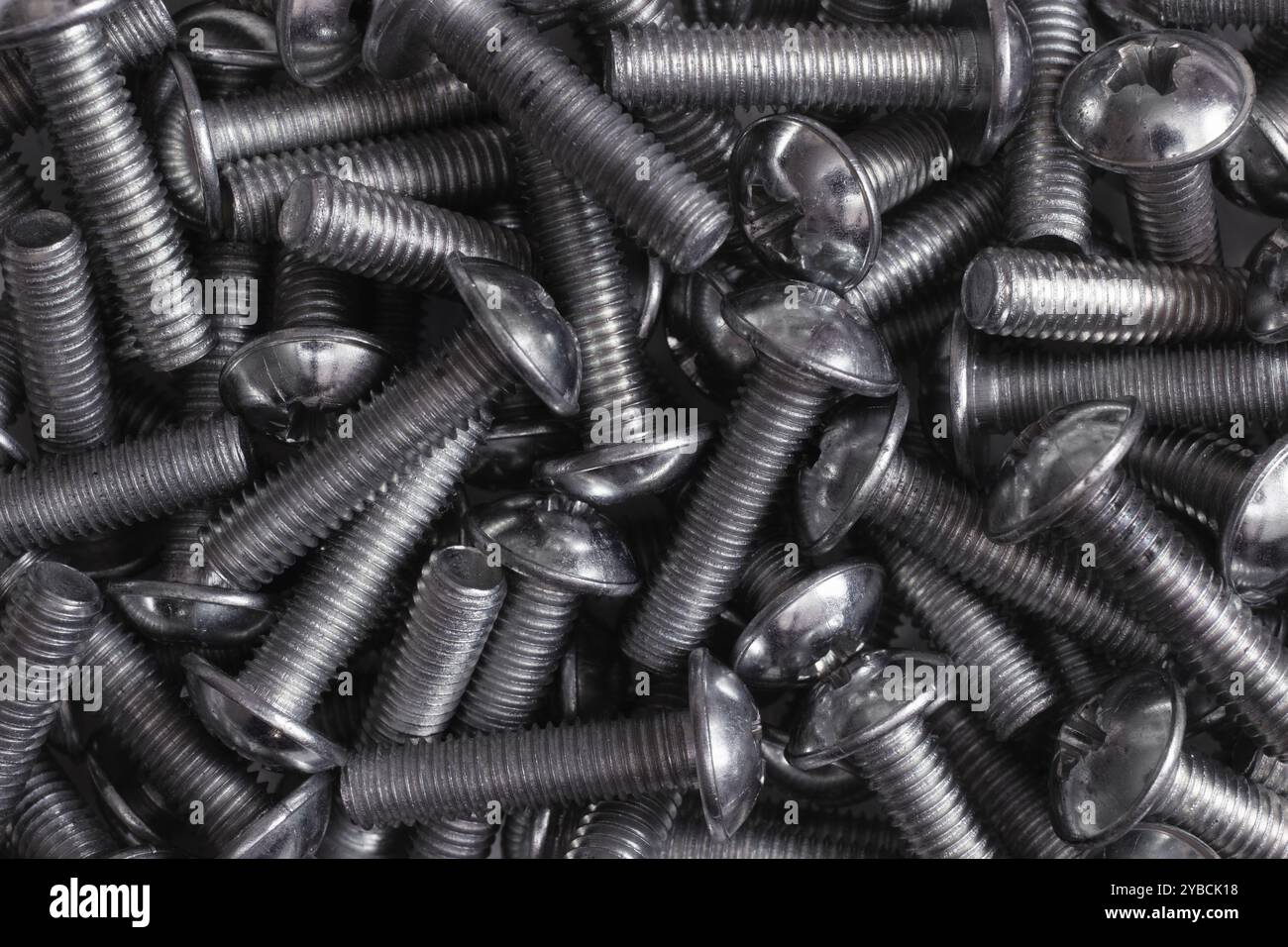 The Heap Of Bolts Fasteners With Screw And Hexagonal Type. The Closeup ...