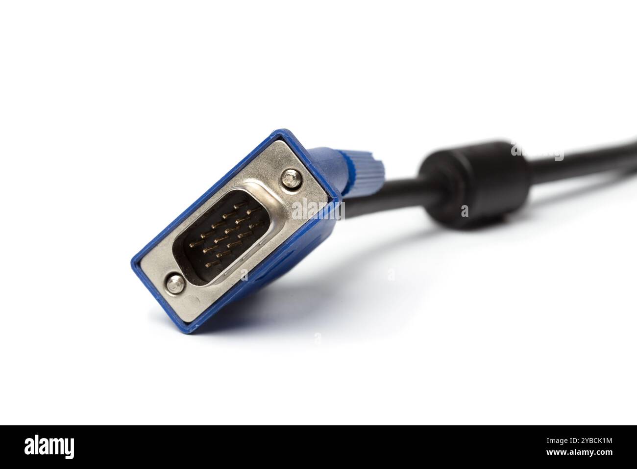 VGA tech pc input cable connector isolated on white background Stock ...