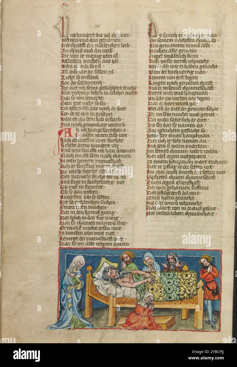 The Death of Noah; Weltchronik, about 1400-1410. Additional Info:At the ...