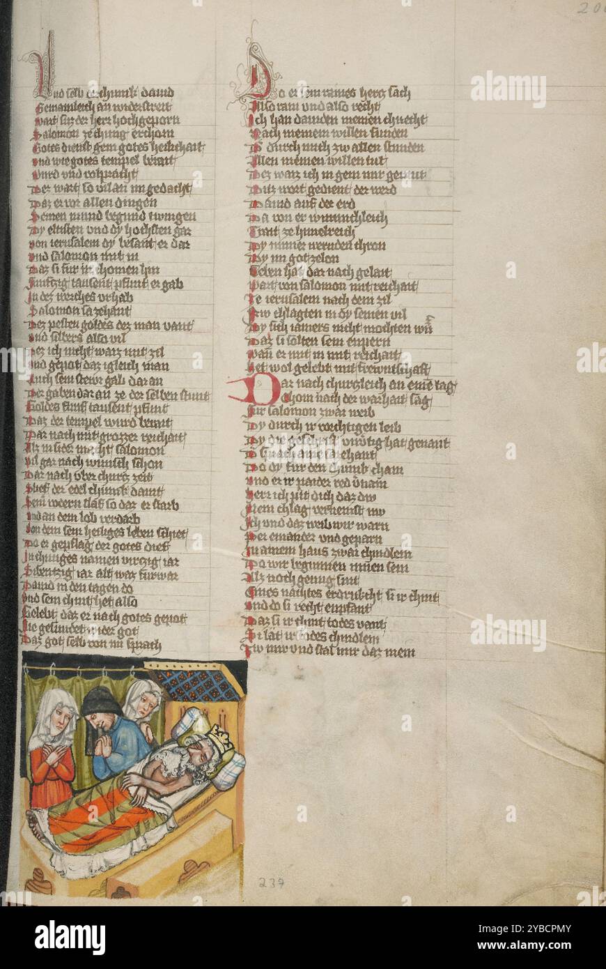 David's Death; Weltchronik, about 1400-1410 Stock Photo - Alamy