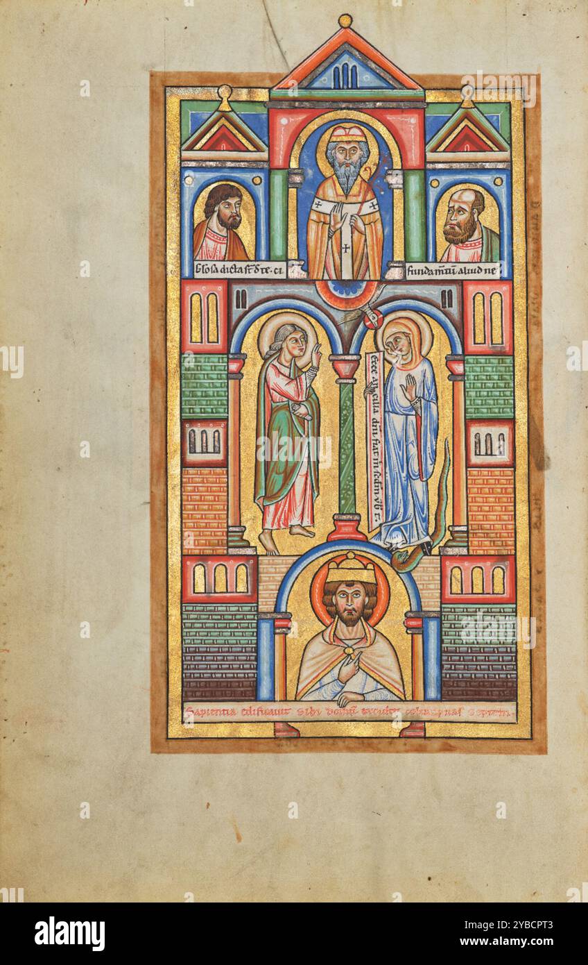 The Annunciation; Stammheim Missal, probably 1170s. Additional Info:In ...