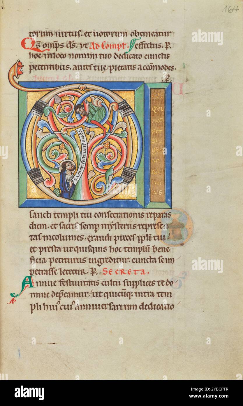 Initial D: Zacchaeus and Christ; Stammheim Missal, probably 1170s ...