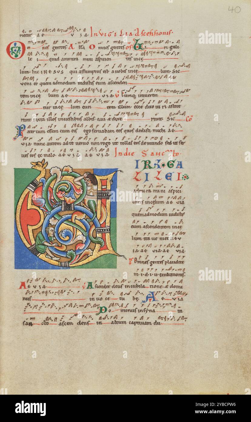Inhabited Initial V; Stammheim Missal, probably 1170s. Additional Info ...