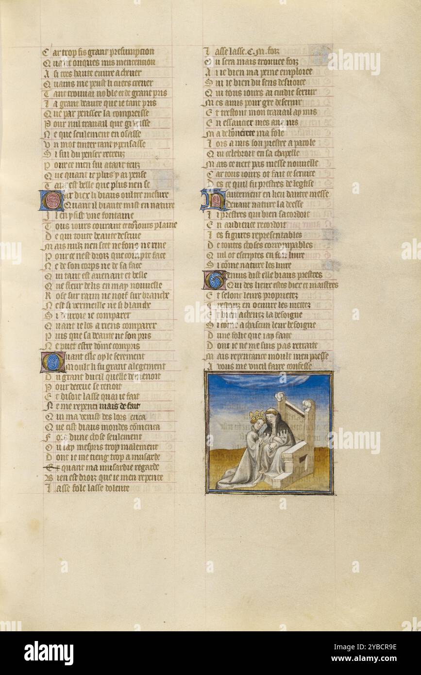 The Personification of Nature Kneeling before Genius; Roman de la Rose ...
