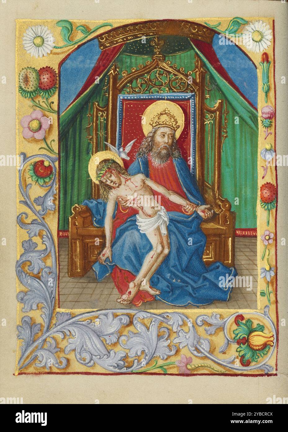 The Throne of Grace Trinity; Book of Hours, early 16th century Stock ...