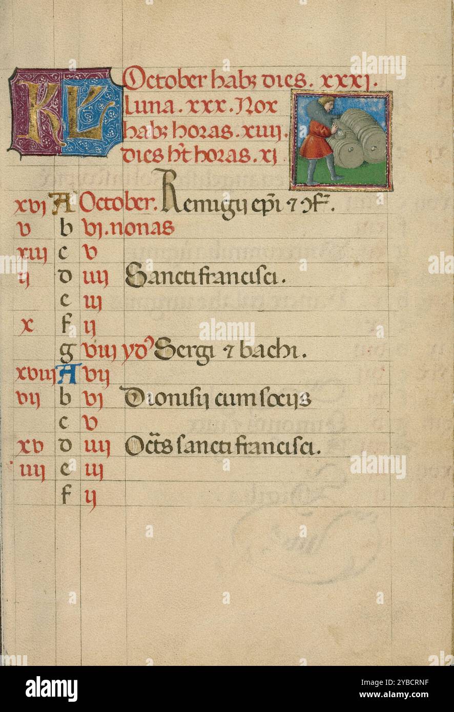Medieval prayer book calendar hi-res stock photography and images - Alamy