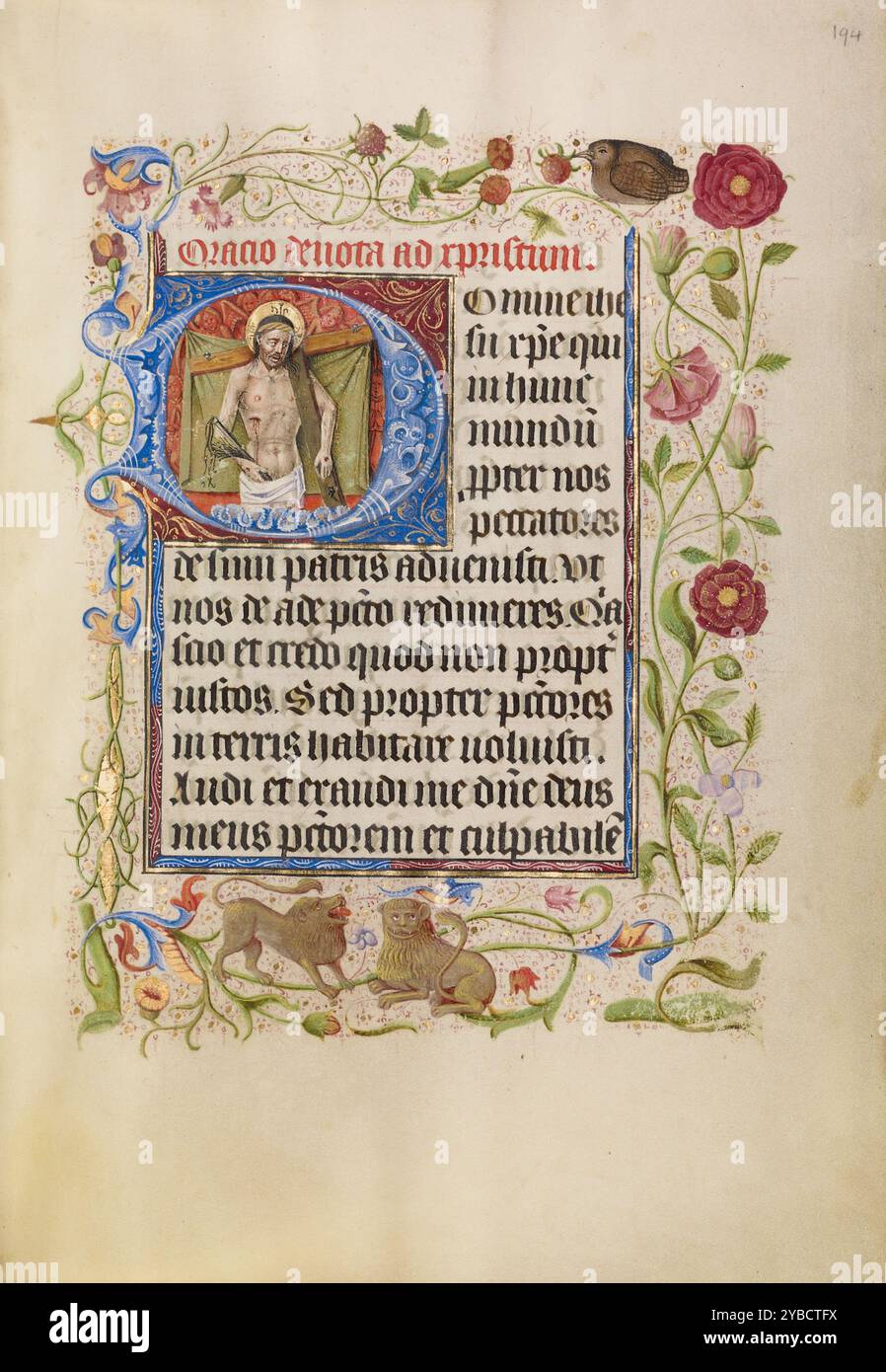 Initial D: The Man of Sorrows; Book of Hours, after 1460. Christ ...
