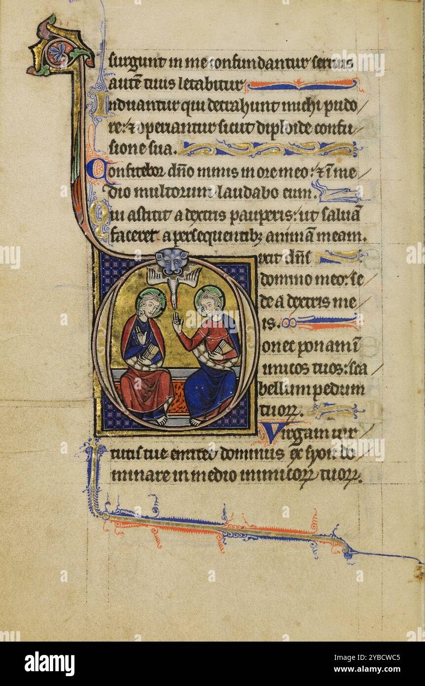 Initial D: The Trinity; Wenceslaus Psalter, about 1250-1260. Additional ...