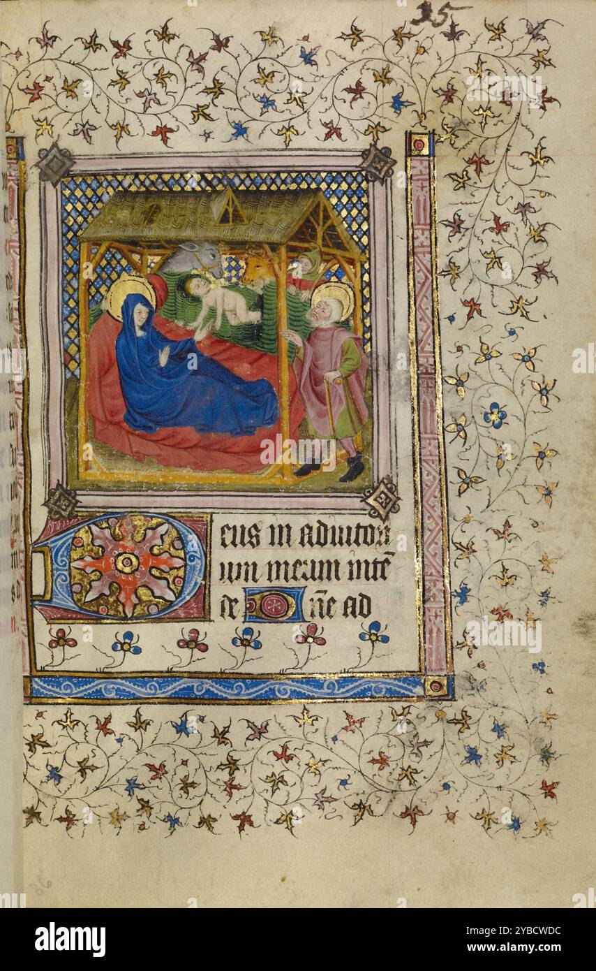 The Nativity; Book of Hours, about 1400-1410 Stock Photo - Alamy