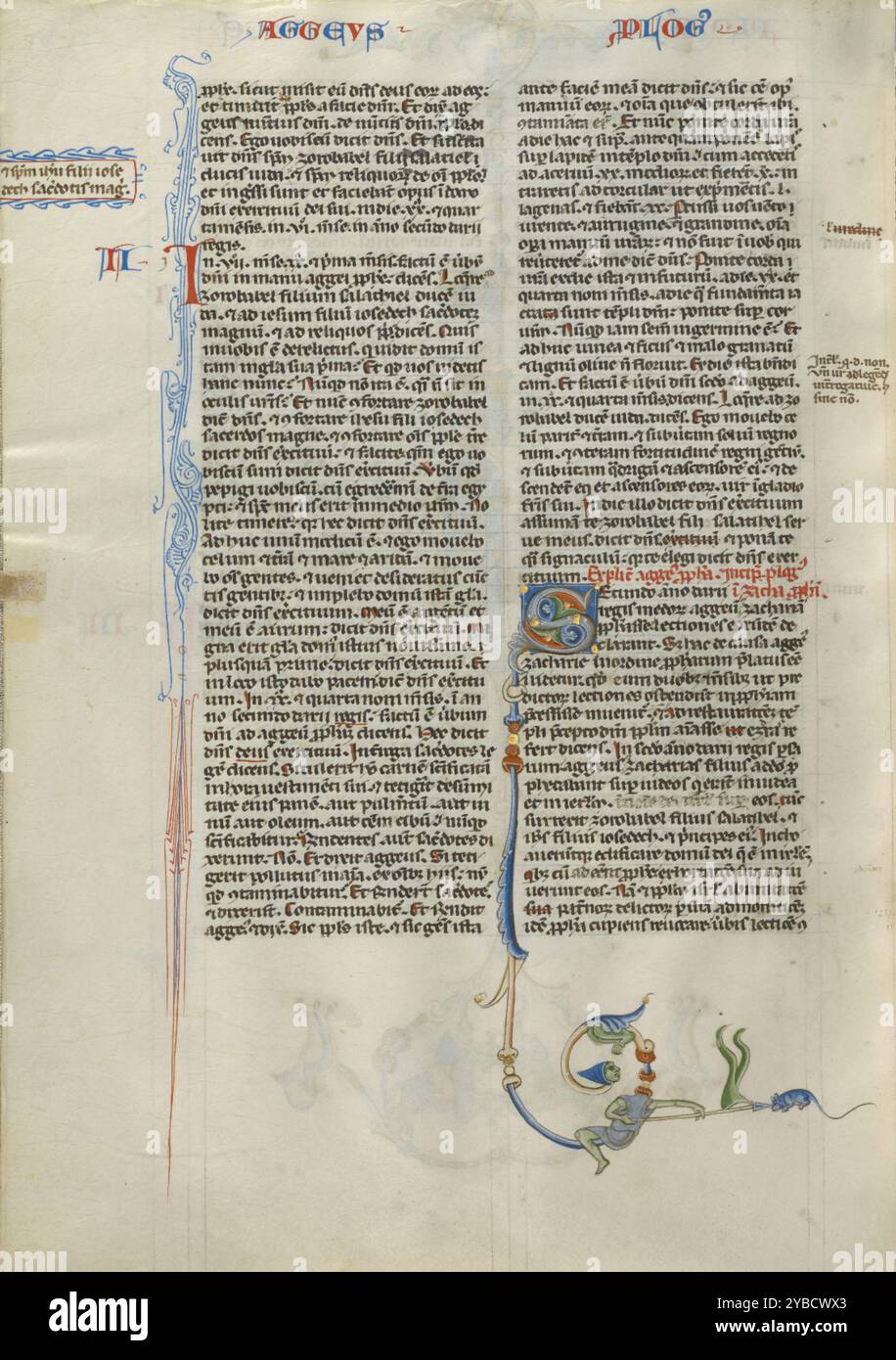 Decorated Initial S; Abbey Bible, about 1250-1262 Stock Photo - Alamy