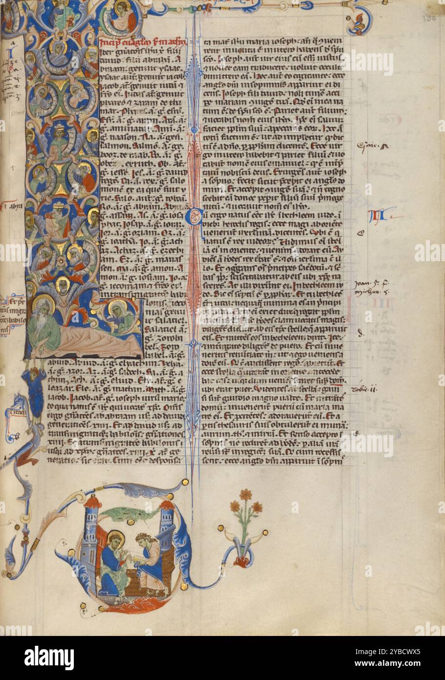 Initial L: The Tree of Jesse; Abbey Bible, about 1250-1262 Stock Photo ...
