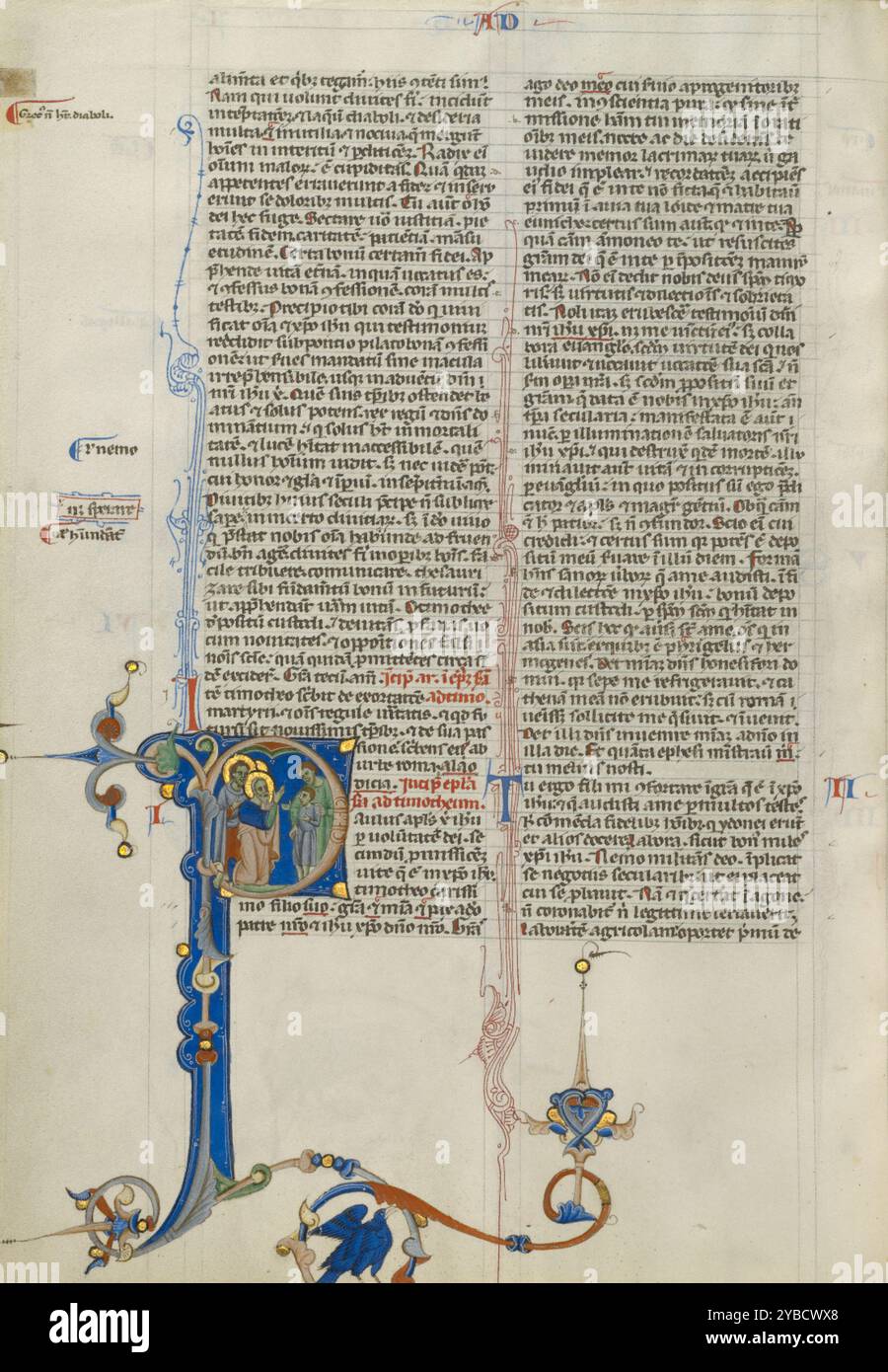 Initial P: Timothy Presented to Saint Paul; Abbey Bible, about 1250 ...