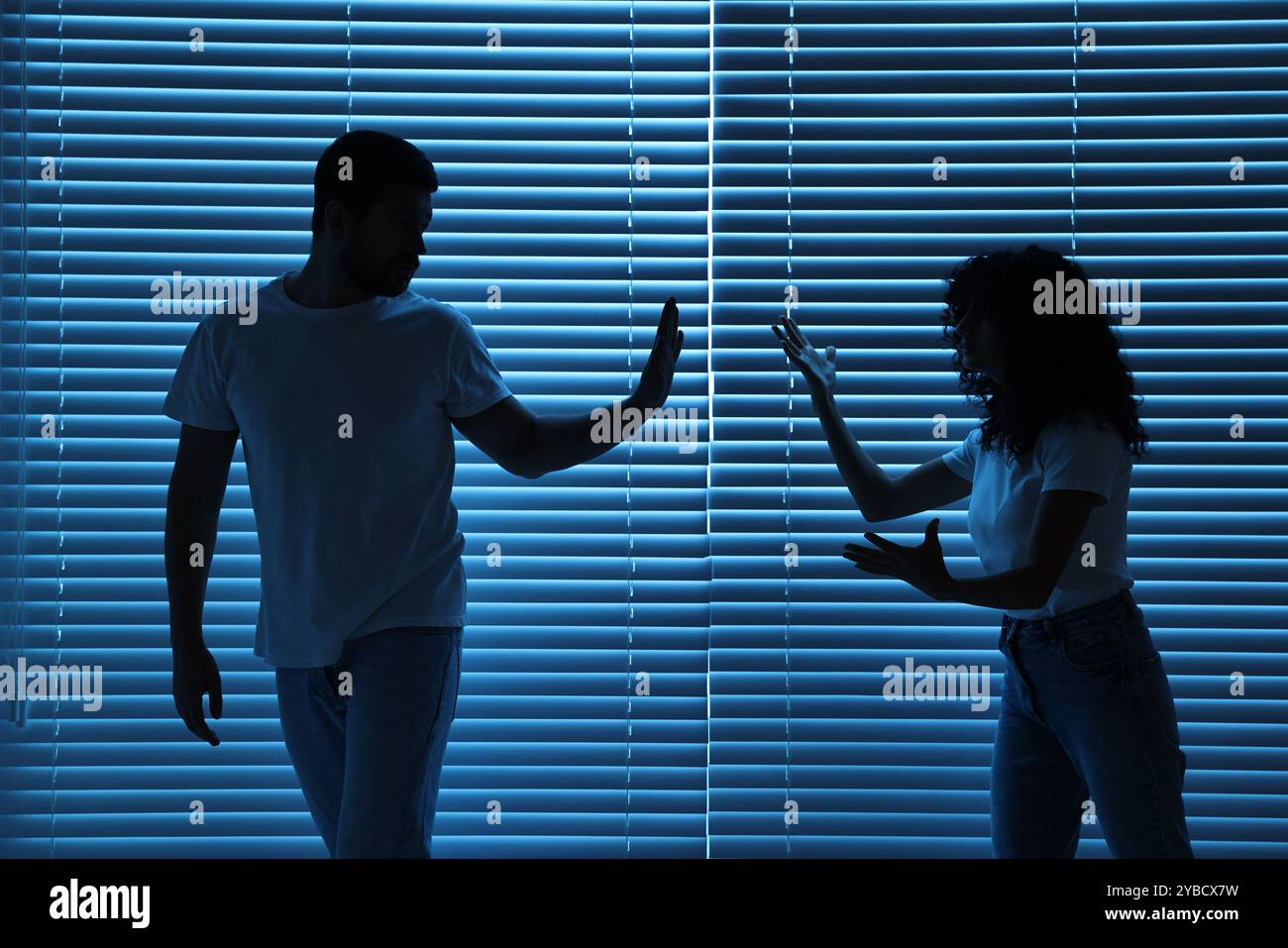 Couple arguing home night hi-res stock photography and images - Alamy