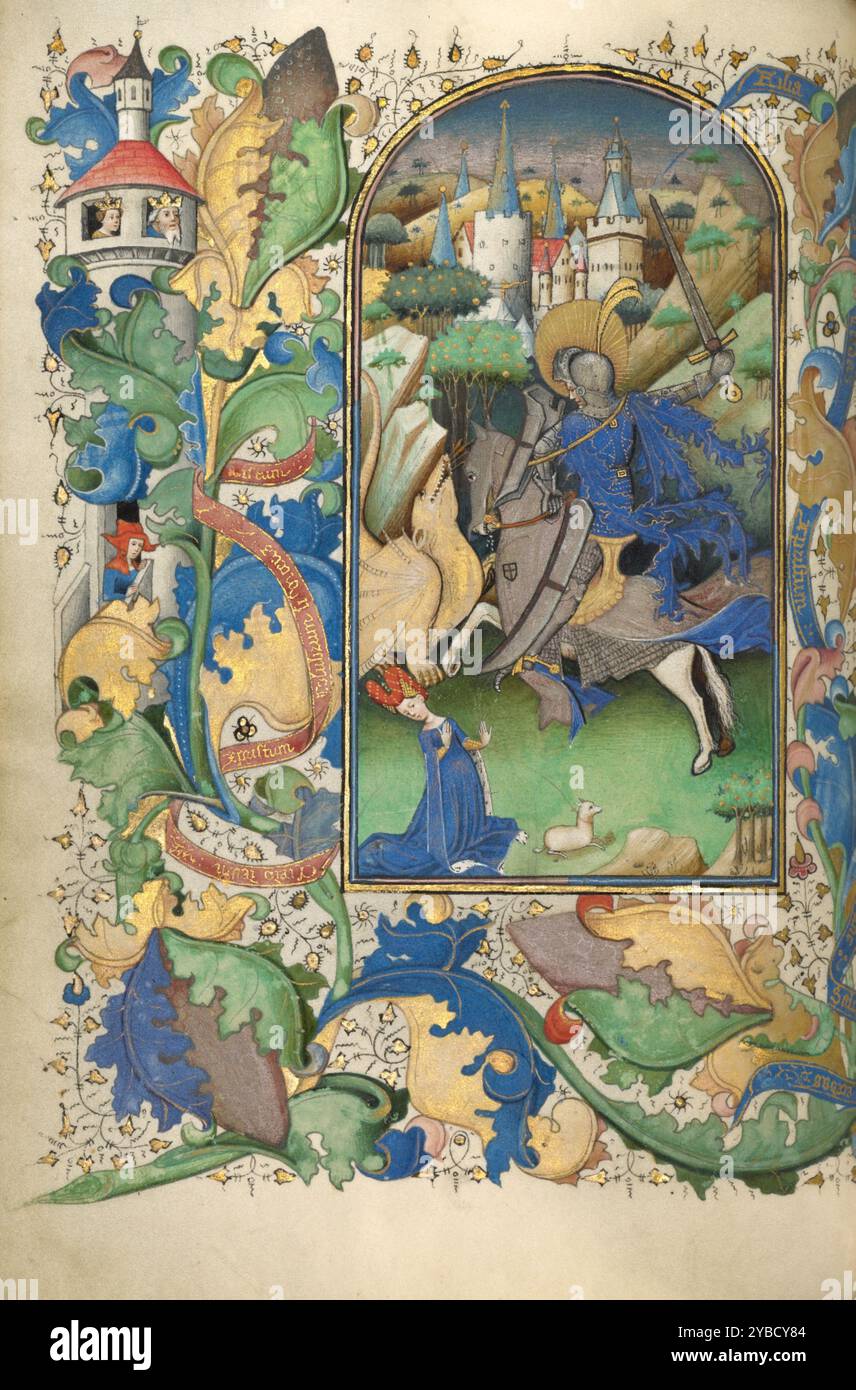 Saint George and the Dragon; Book of Hours, about 1450-1455. Additional ...
