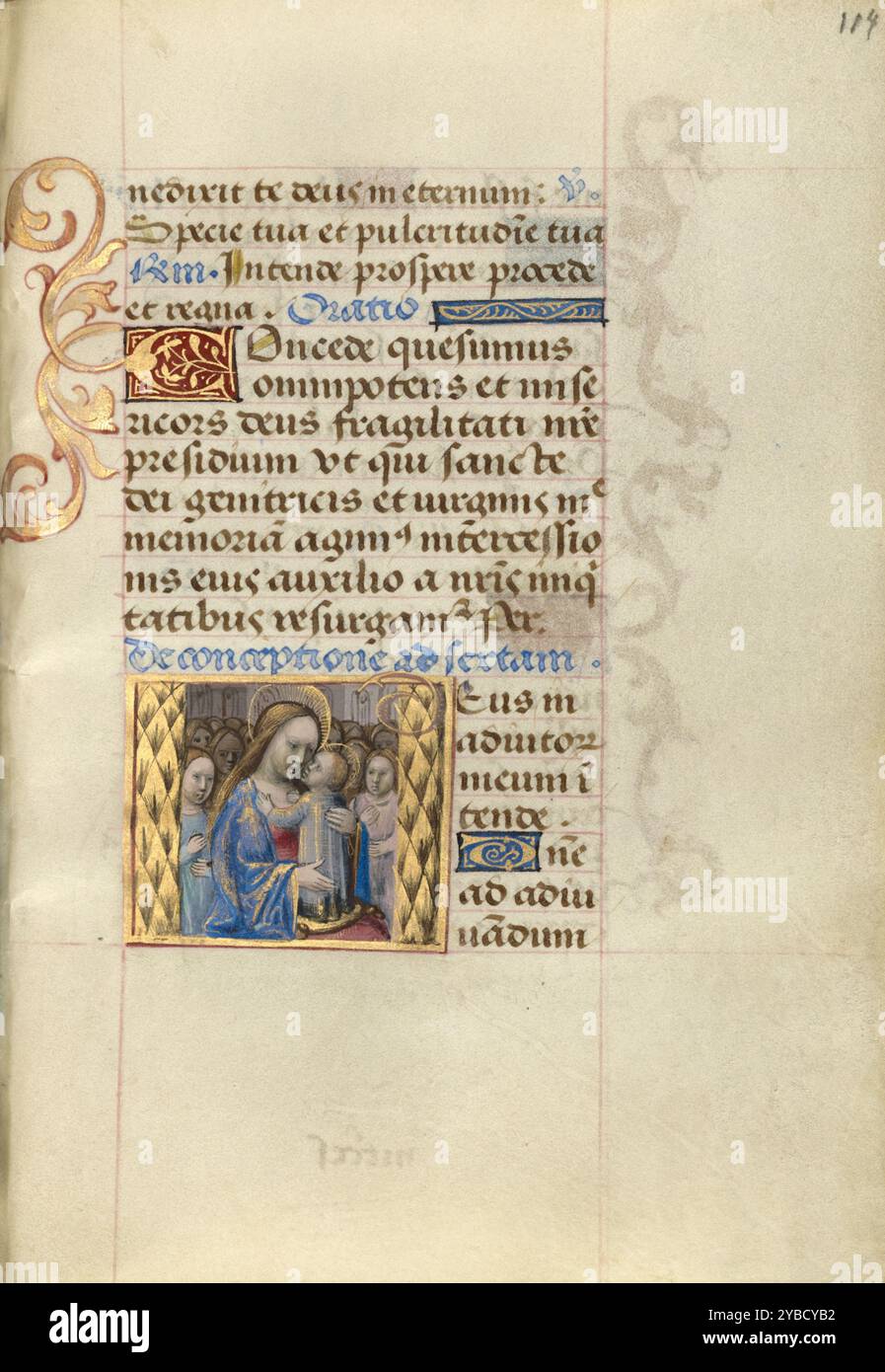 Virgin and Child; Poncher Hours, about 1500 Stock Photo - Alamy