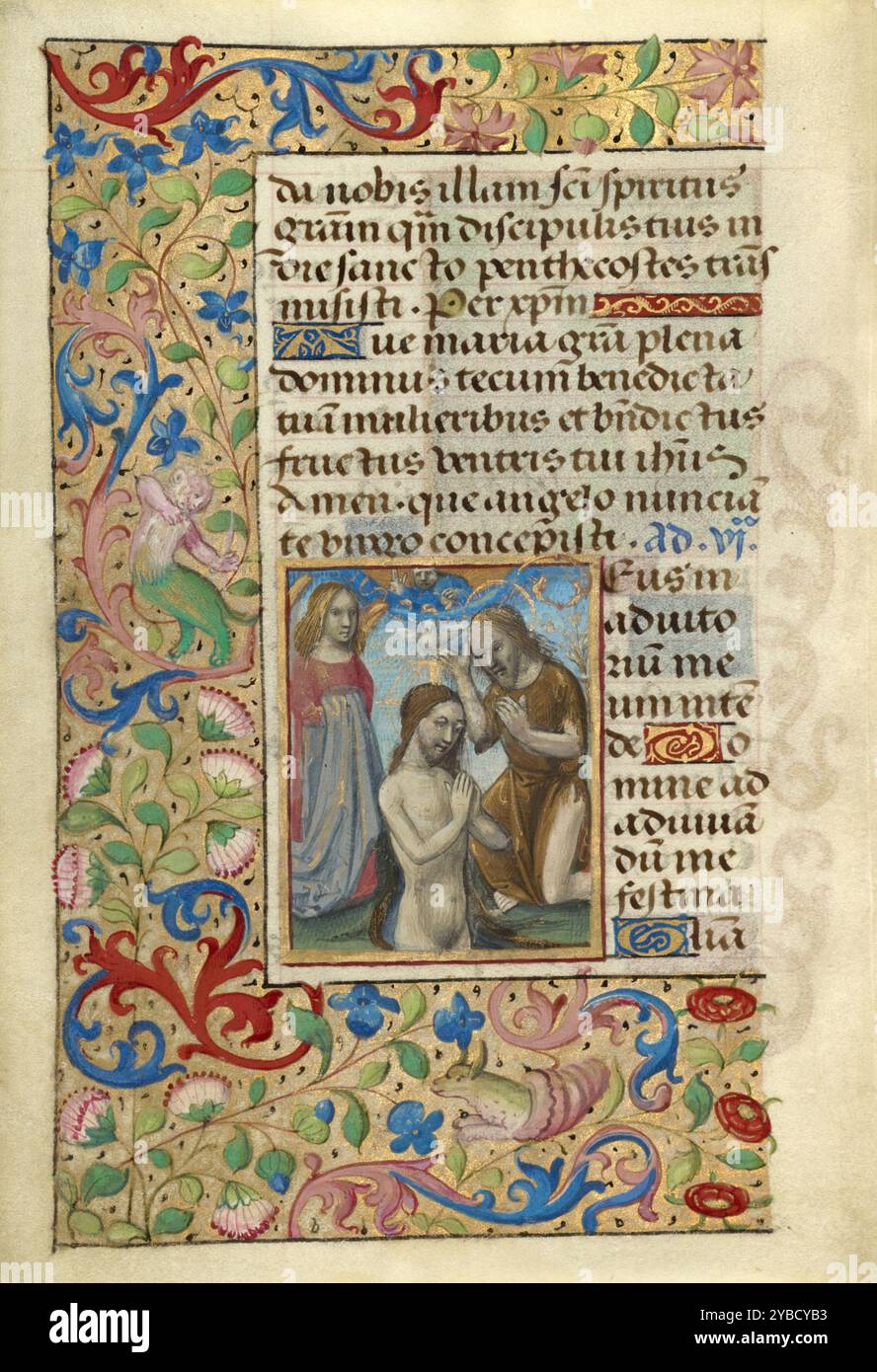 Baptism of Christ; Poncher Hours, about 1500 Stock Photo - Alamy
