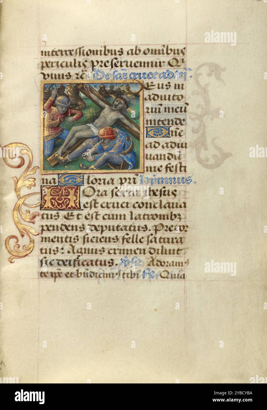 Christ Nailed to the Cross; Poncher Hours, about 1500 Stock Photo - Alamy