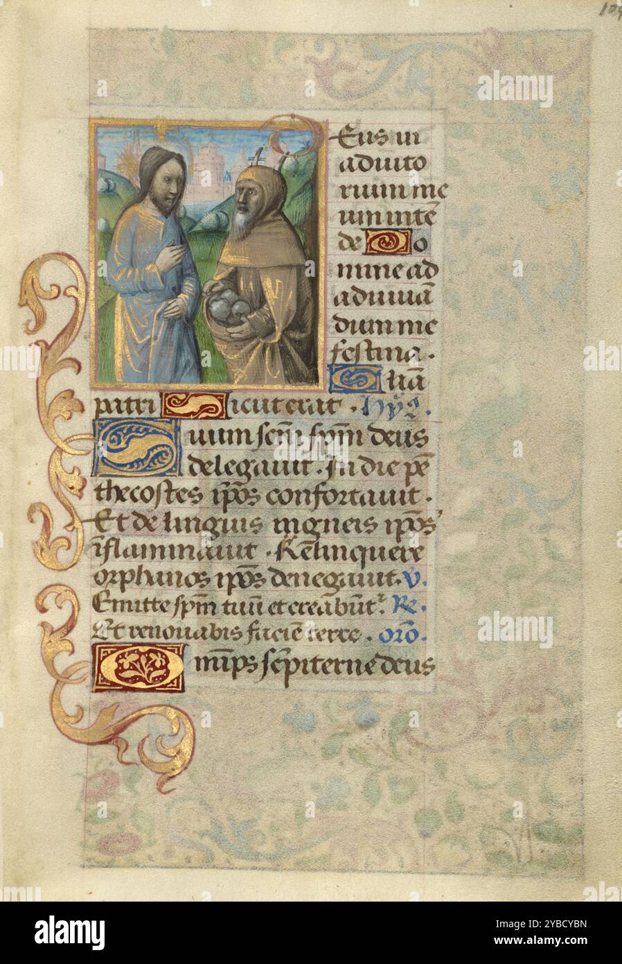 Temptation of Christ; Poncher Hours, about 1500 Stock Photo - Alamy