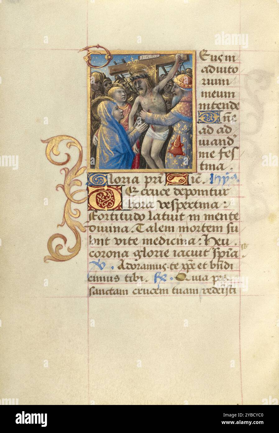 Descent from the Cross; Poncher Hours, about 1500 Stock Photo - Alamy