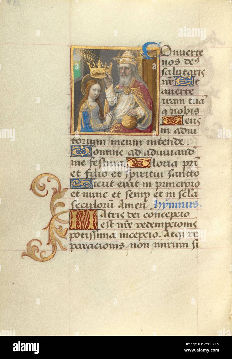 Coronation of the Virgin; Poncher Hours, about 1500 Stock Photo - Alamy
