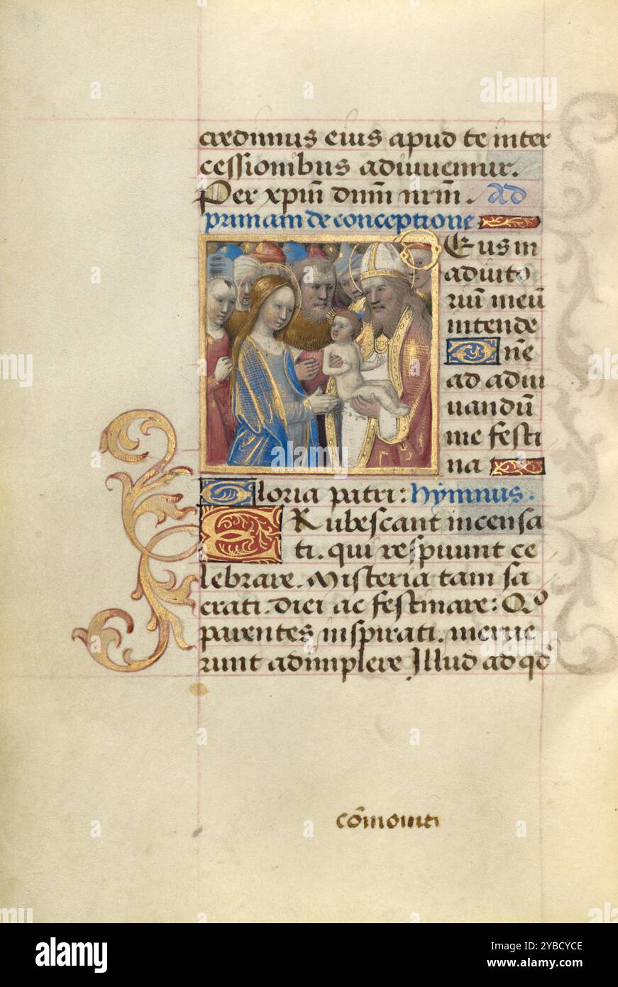 Presentation at the Temple; Poncher Hours, about 1500 Stock Photo - Alamy