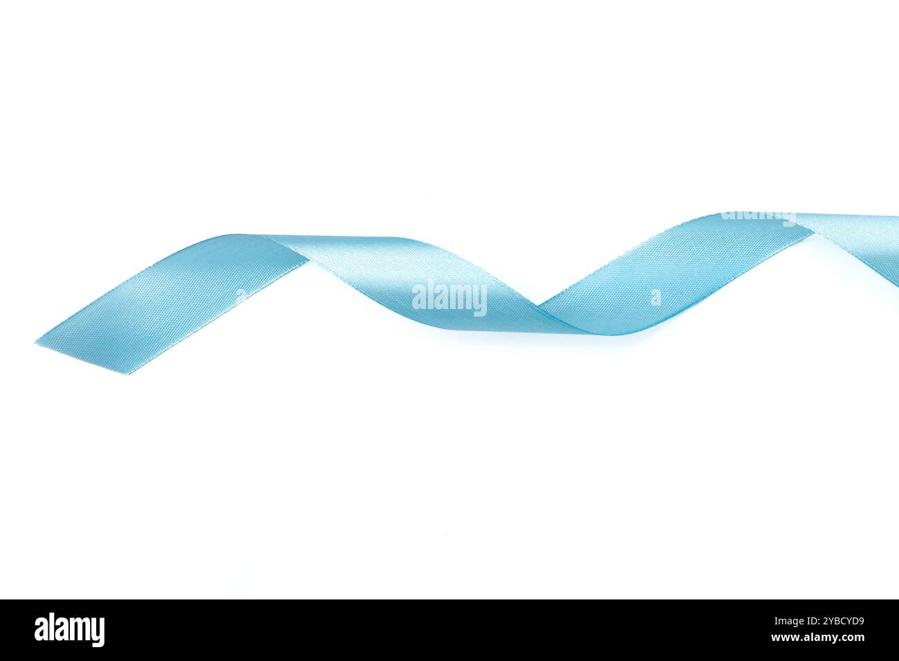 Shiny blue ribbon isolated on white Stock Photo - Alamy