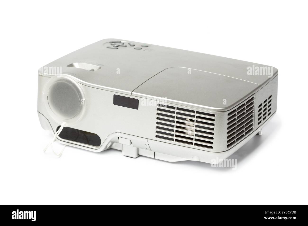 Projector multimedia silver colour on white background Stock Photo - Alamy