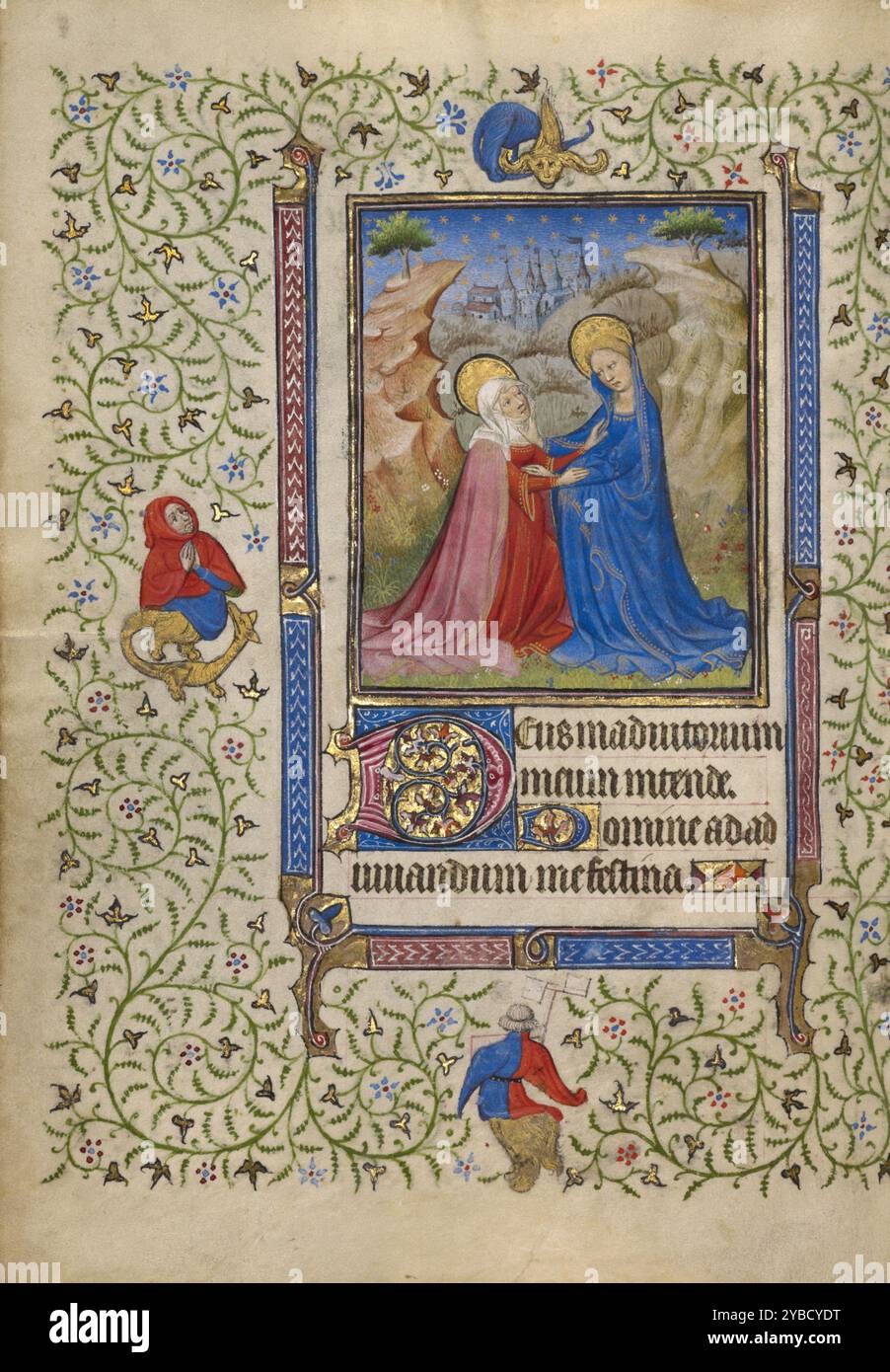 The Visitation; Book of Hours, about 1410. The Virgin Mary and St ...