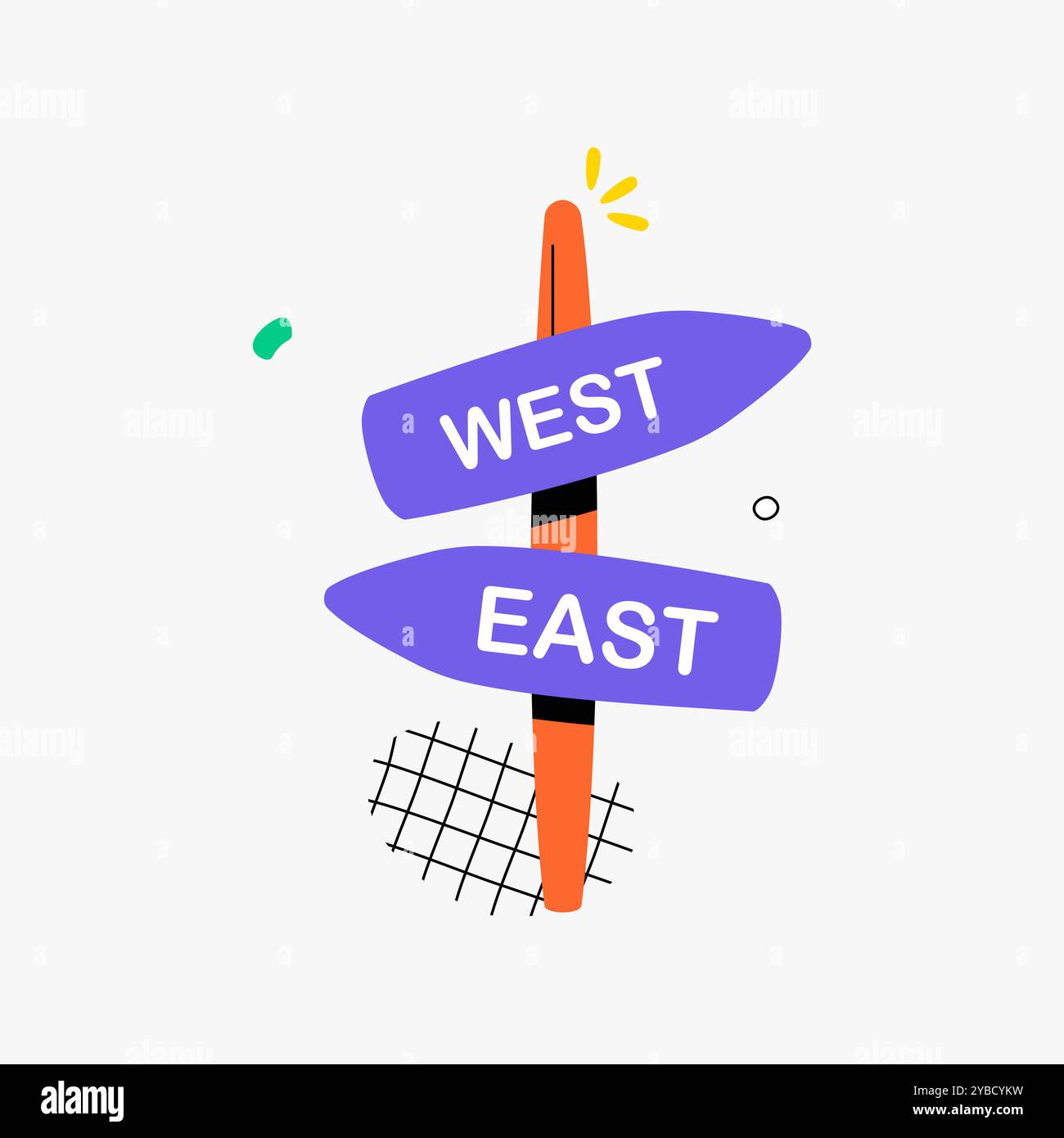 Directional arrows on road signs Stock Vector Images - Alamy