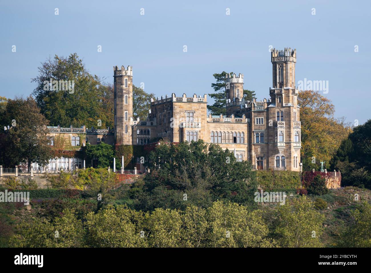 Dresden, Germany. 18th Oct, 2024. Eckberg Castle, one of the three Elbe ...