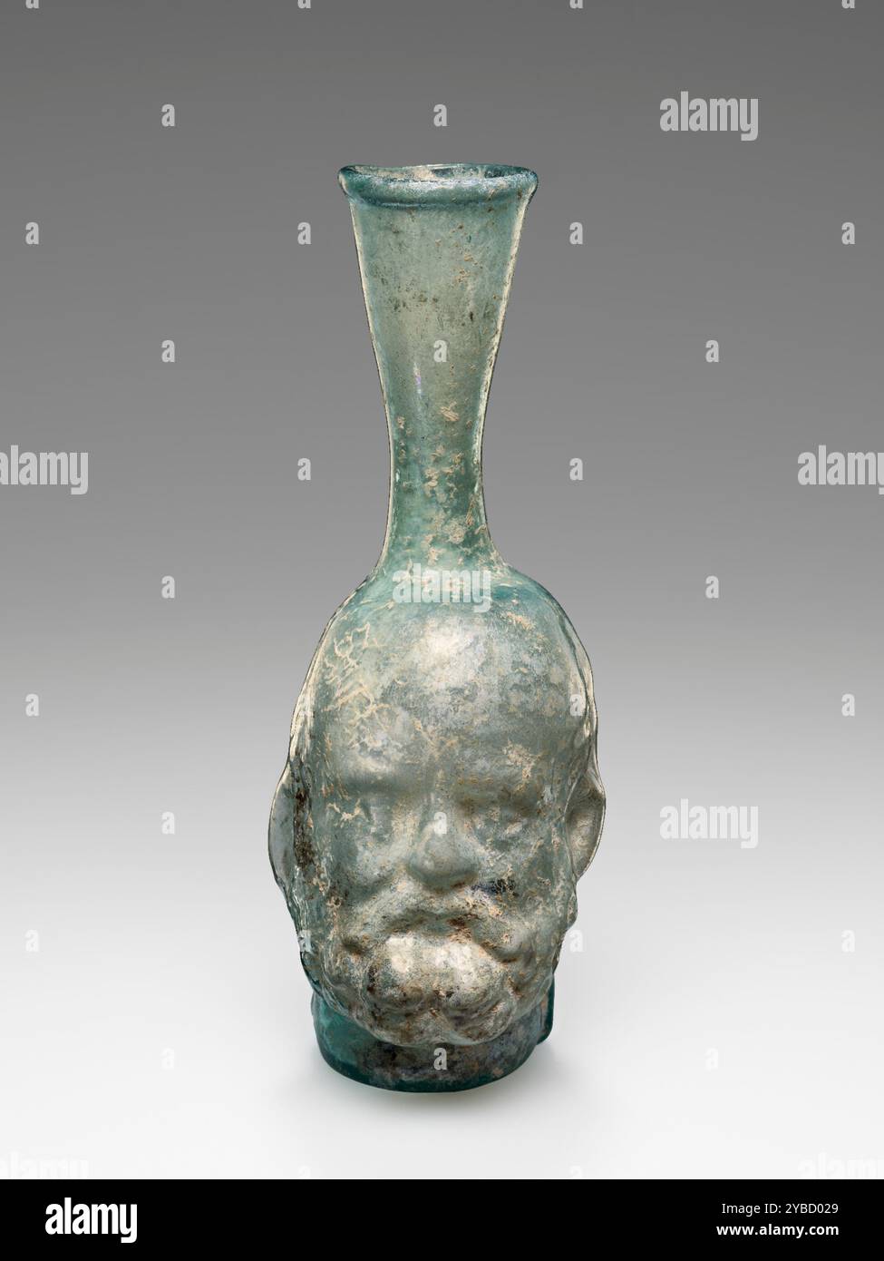 Head Flask, A.D. 100-200. Additional Info: Mold-blown head flask of ...