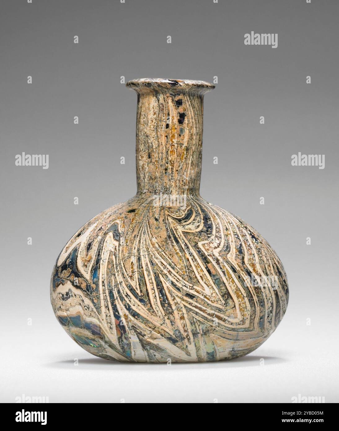Flask, 1st century A.D. Additional Info: This free-blown ribbon flask ...