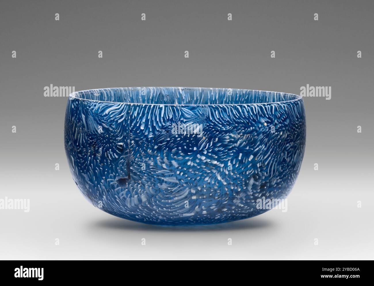 Bowl, 1st century B.C. Additional Info: Mosaic cast glass bowl of dark ...