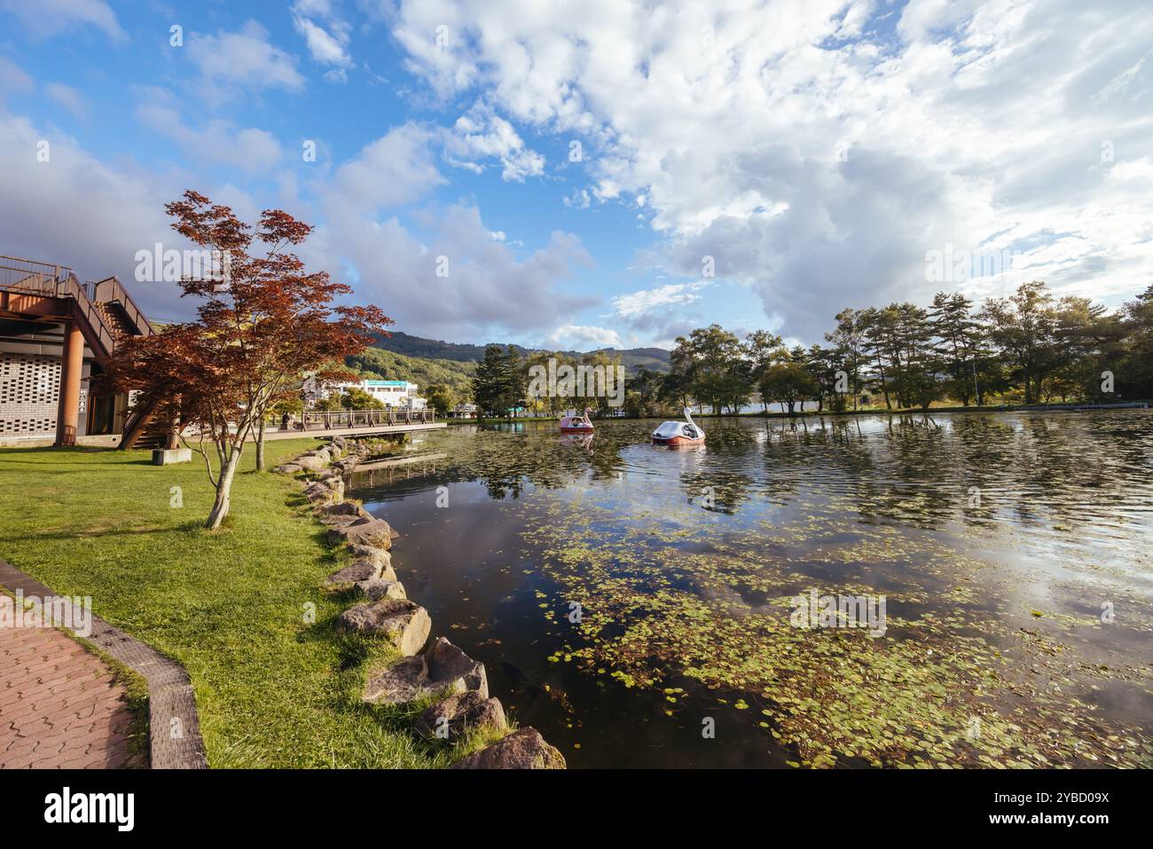 Shirakaba Lake Township in Japan Stock Photo - Alamy