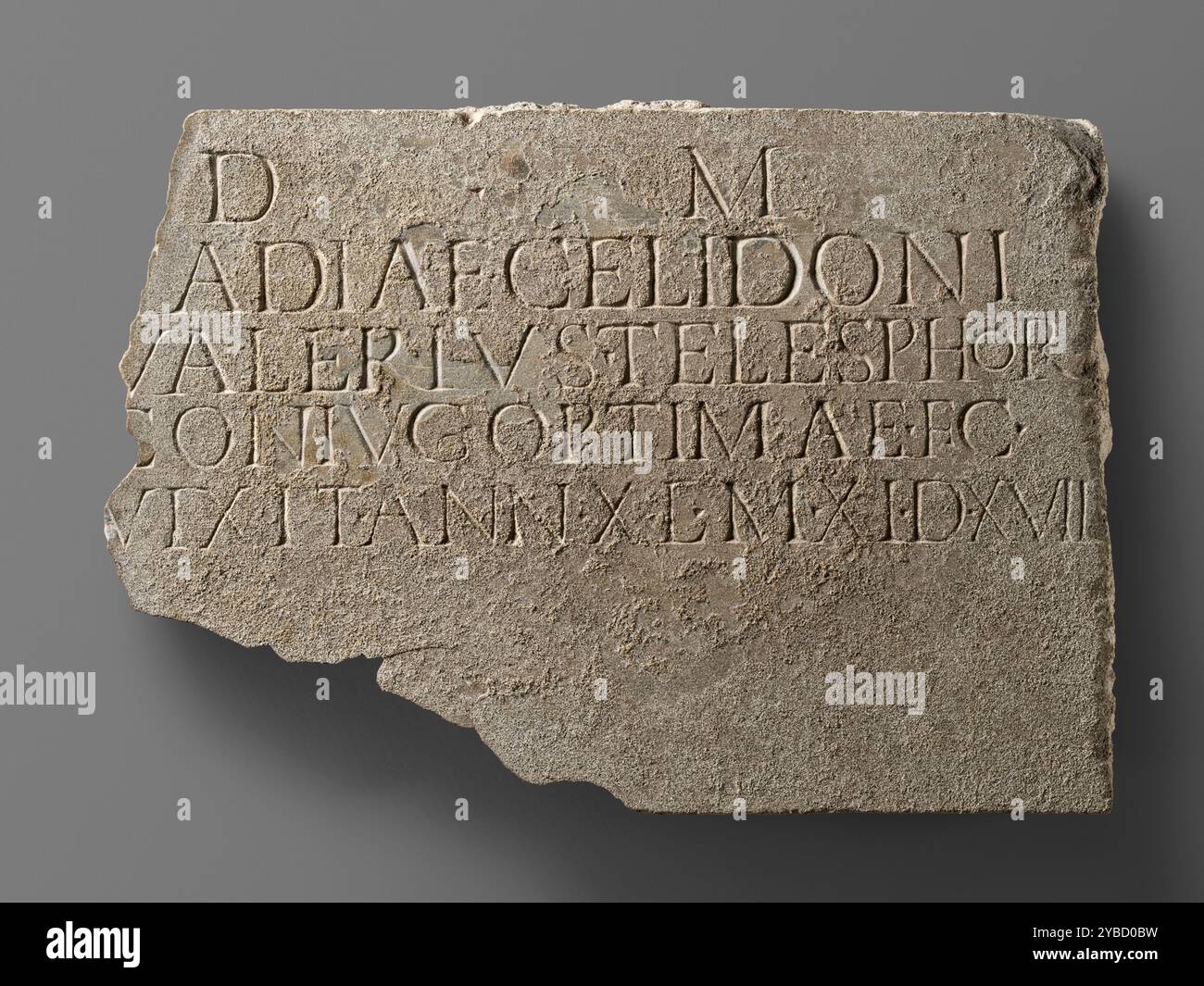 Latin Funerary Inscription Cut into the Reverse of a Fluted Pilaster ...