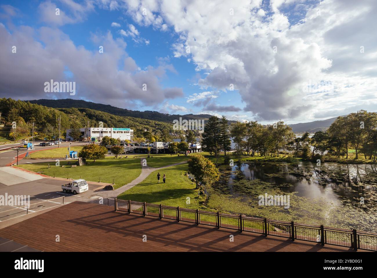 Shirakaba Lake Township in Japan Stock Photo - Alamy