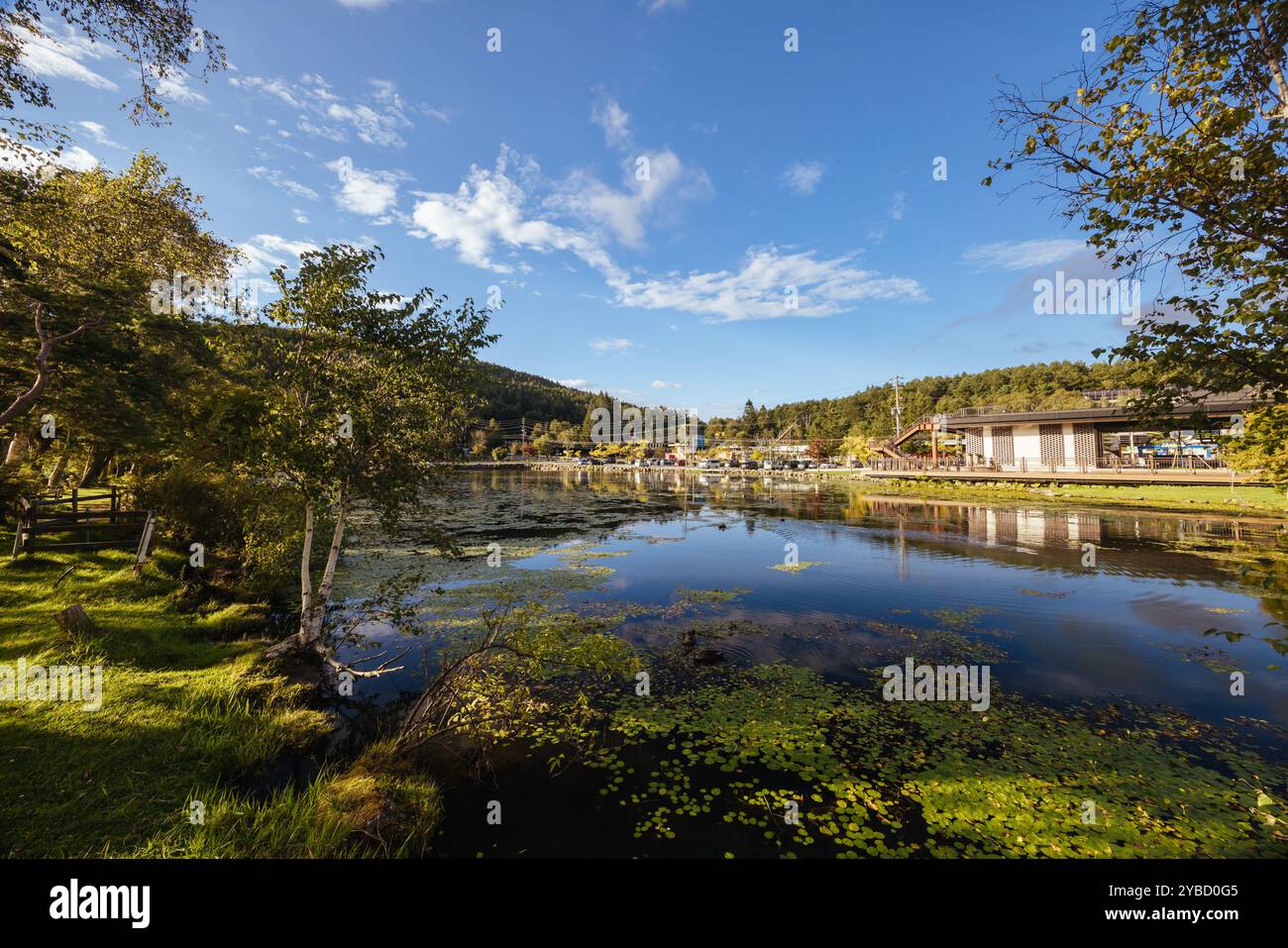 Shirakaba Lake Township in Japan Stock Photo - Alamy