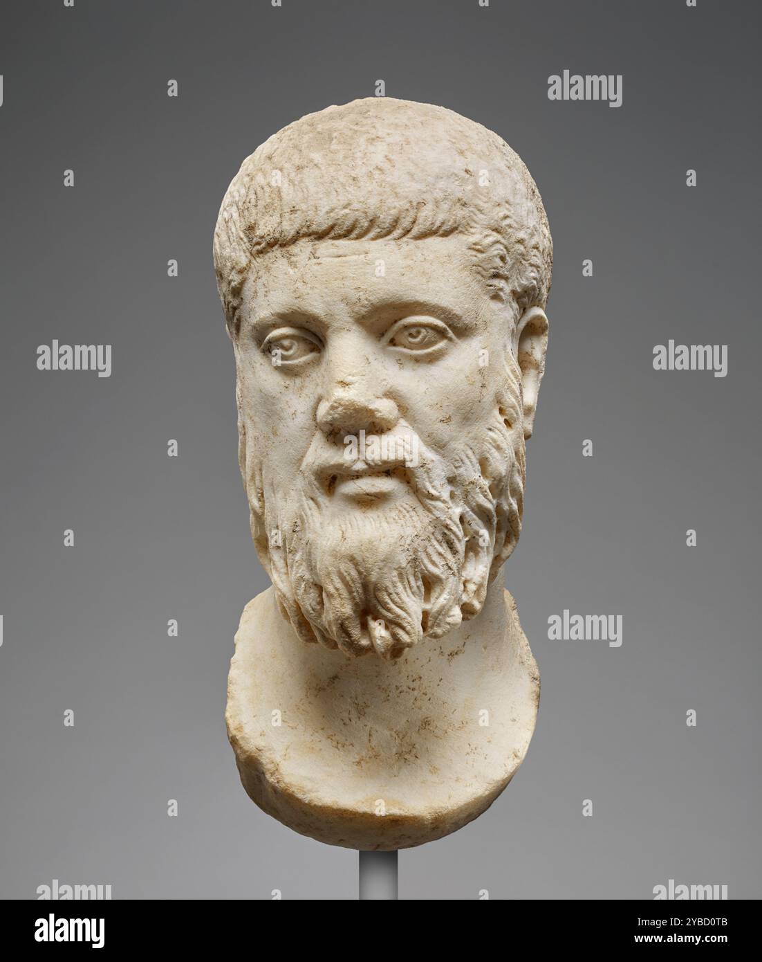 Head of Plato (worked for insertion into a statue), mid-3rd century A.D ...