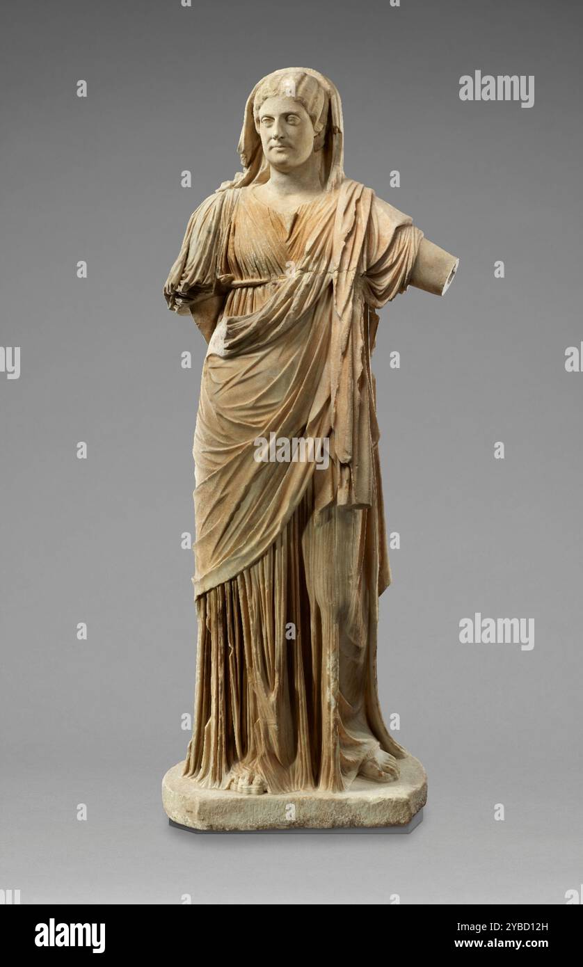 Statue of a Draped Woman, A.D. 160-190. Additional Info: This marble ...