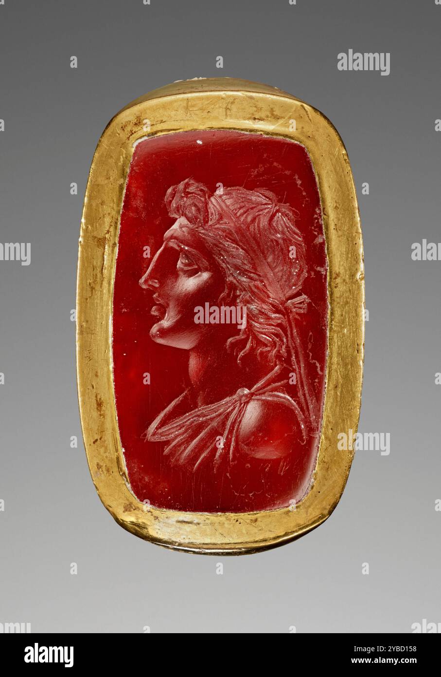 Engraved Gem with Alexander the Great inset Into a Hollow Ring, 1st ...