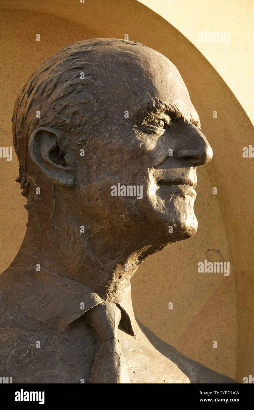 Memorial bronze bust of the late Prince Philip Duke of Edinburgh ...